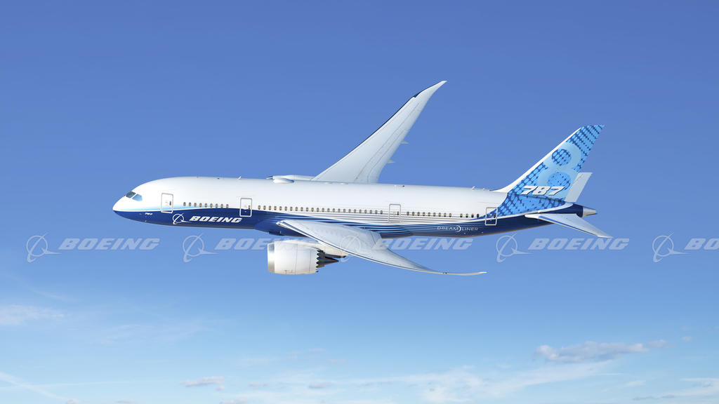 Boeing Images - Boeing 787 Unfied Livery Sideview In-flight