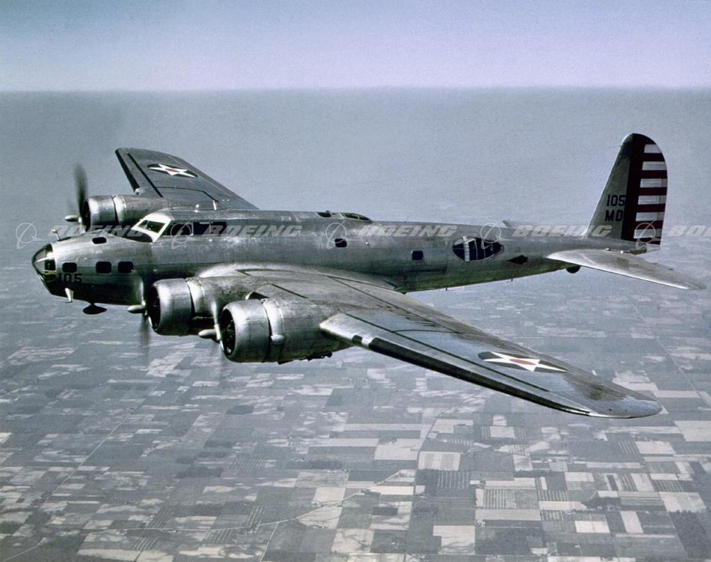 Boeing Images - B-17B Flying Fortress in Flight