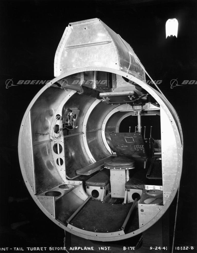 Boeing Images - B-17E Flying Fortress Tail Turret Prior to Body Join