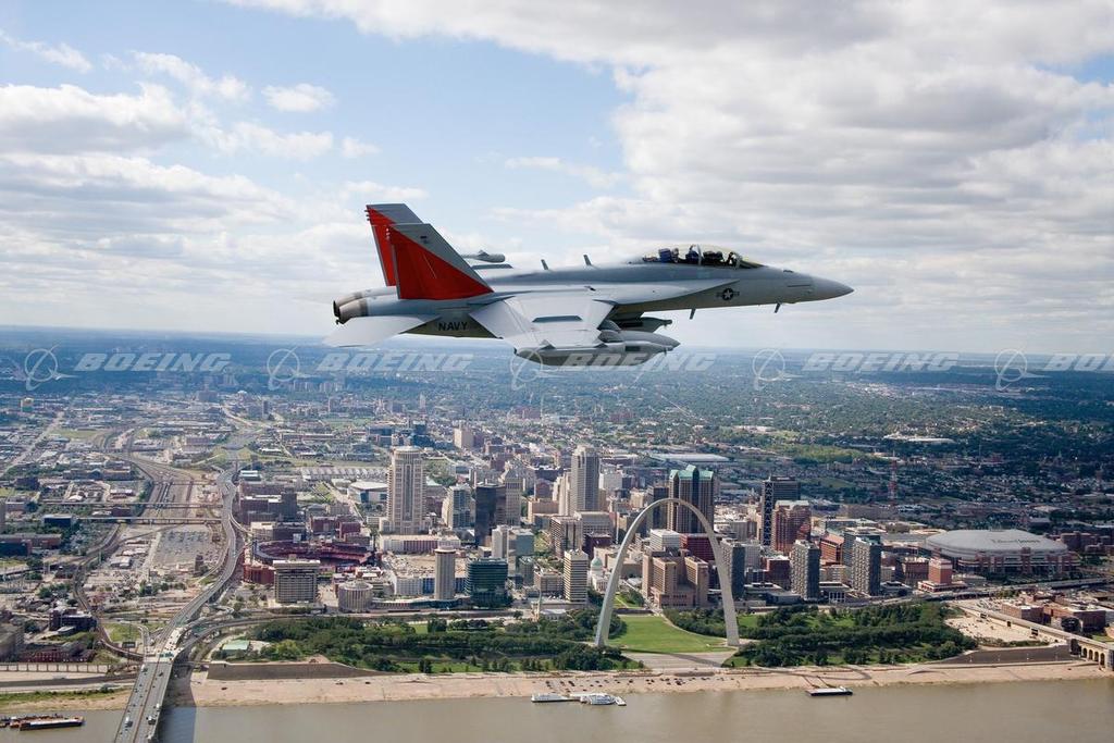Boeing Images - EA-18 Growler First Flight with Electronic Jamming Pods
