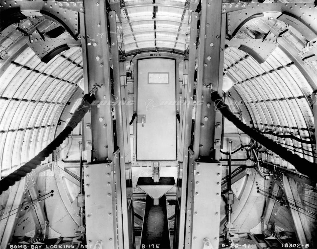 Boeing Images - B-17E-Bomb Bay Looking Aft