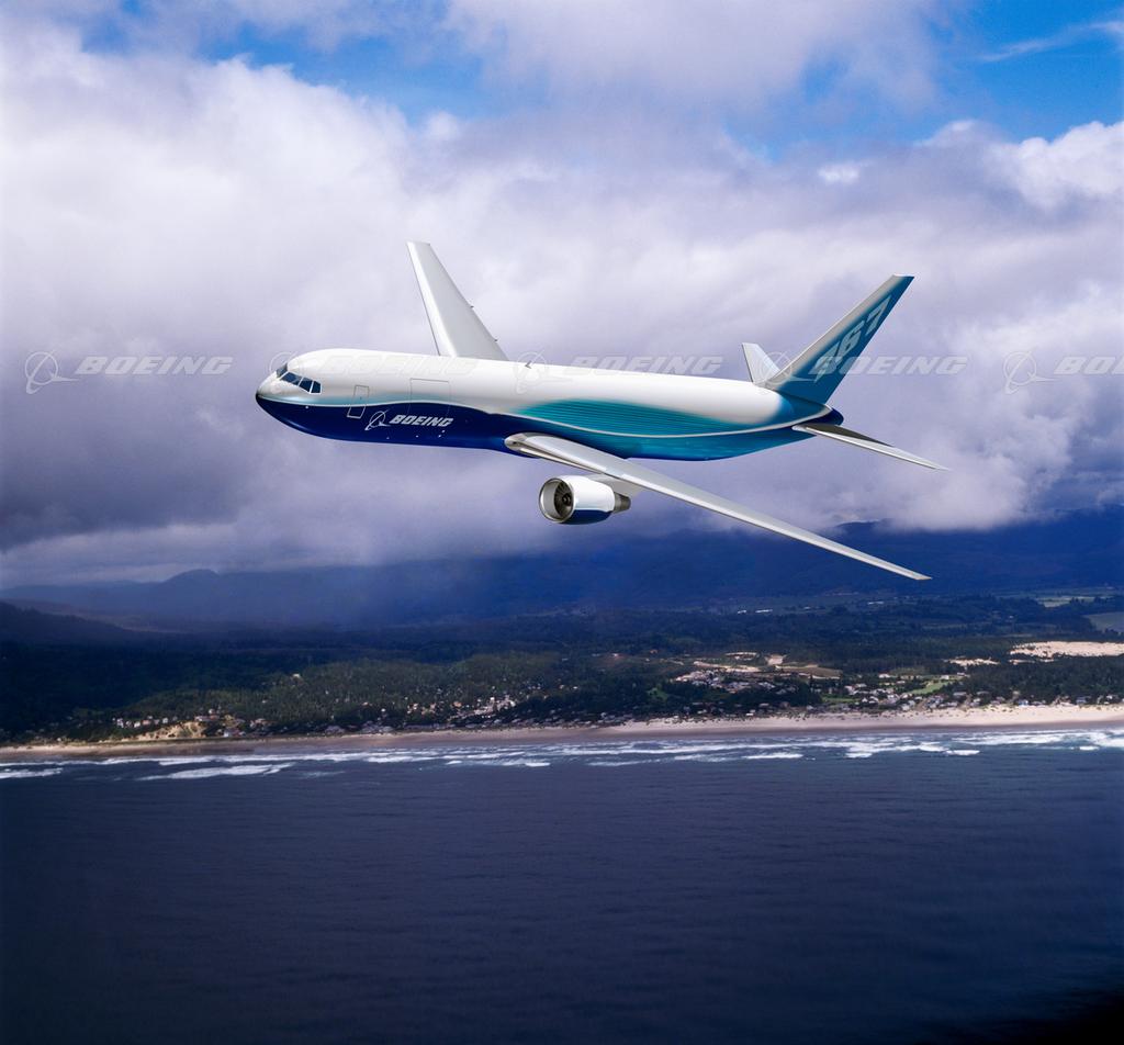 Boeing Images - 767-300 Freighter in Flight with New Boeing Livery