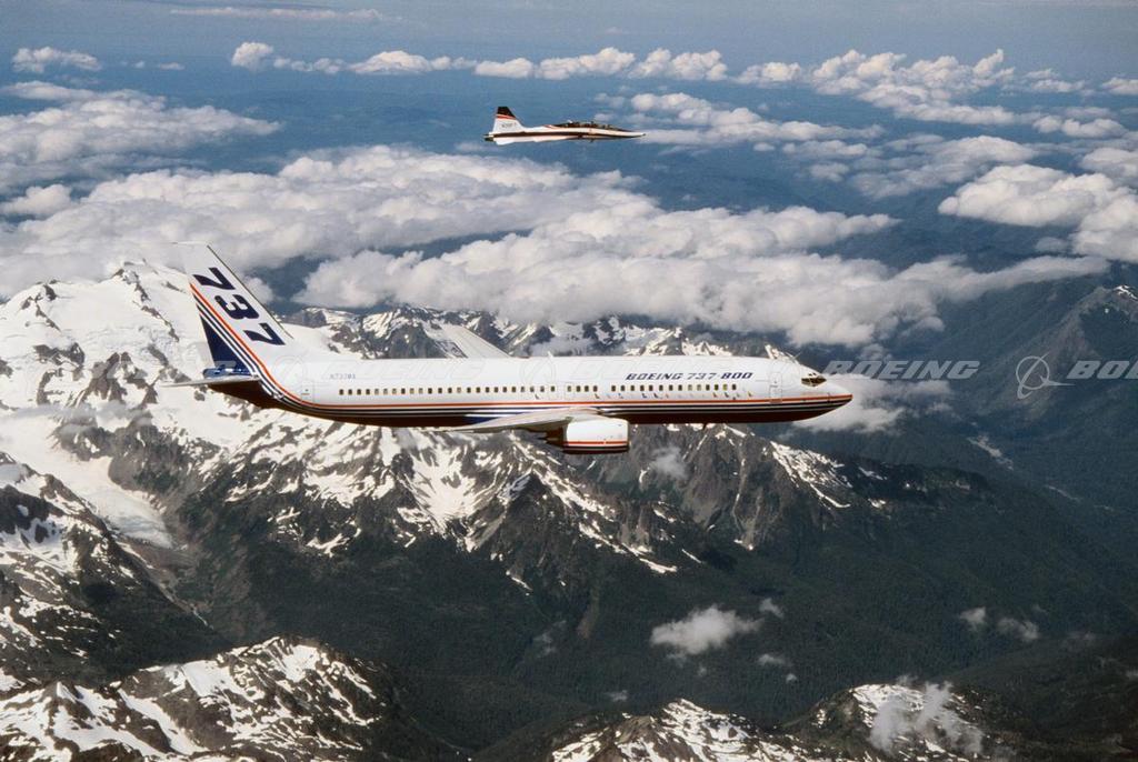 Boeing Images - 737-800 in Flight with Chase Plane