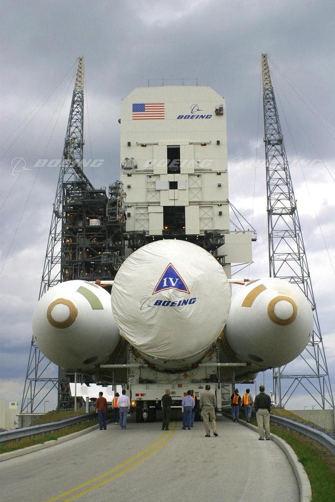 Boeing Images - Boeing Delta IV Heavy Completes Rollout