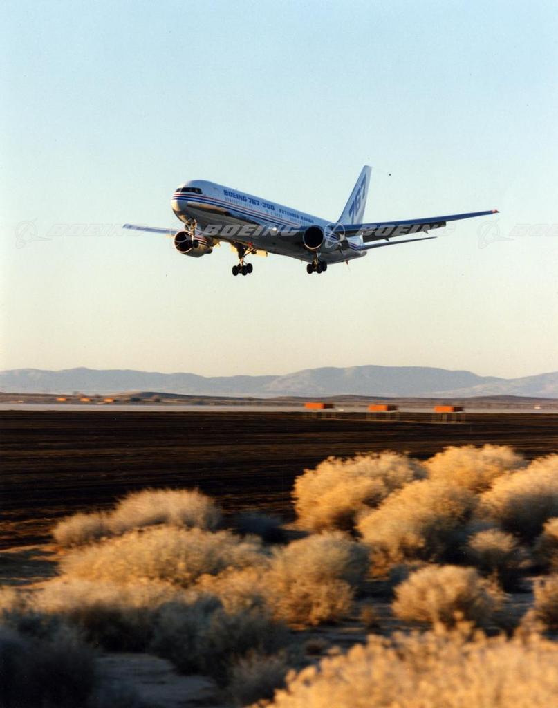 Boeing Images - 767-300 Extended Range Model Lands during Flight Test