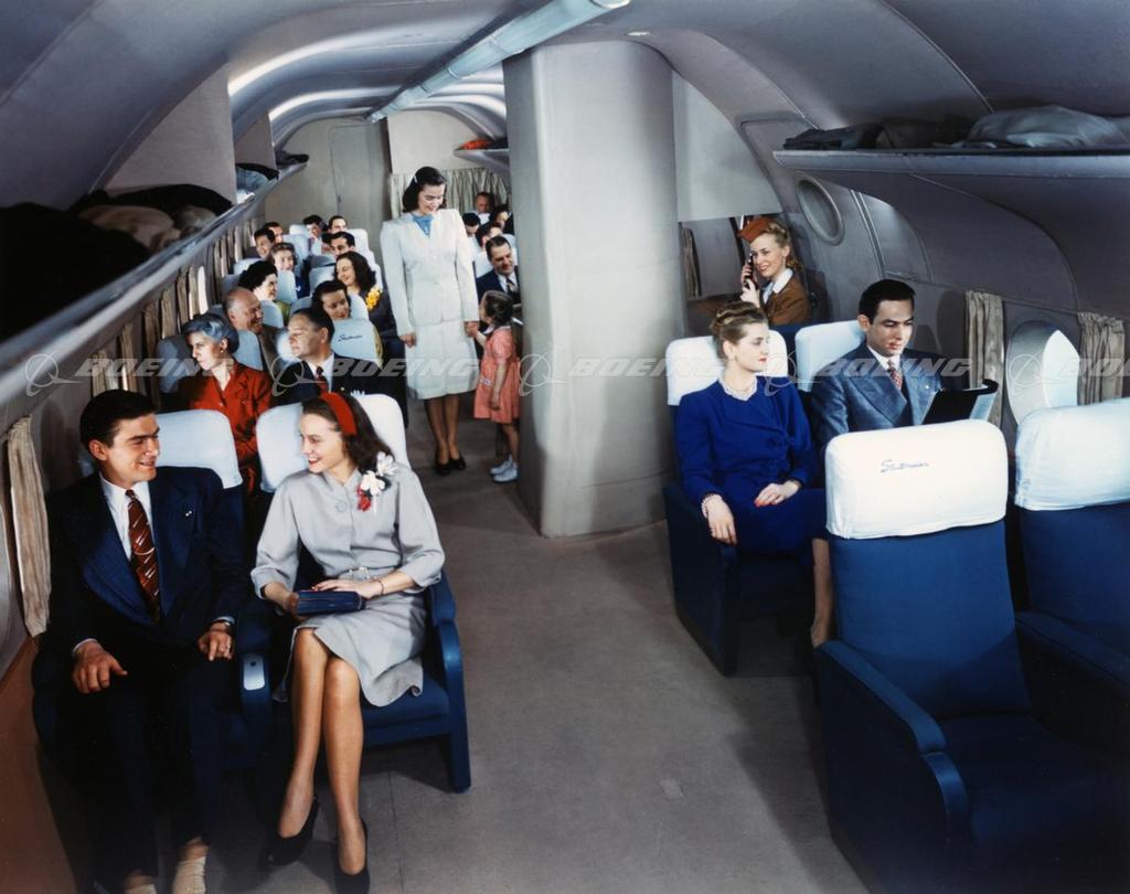Boeing Images - 377 Stratocruiser Passenger Cabin