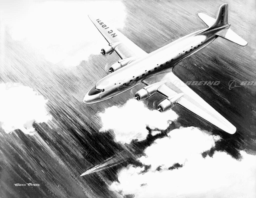 Boeing Images - DC-6 in Flight