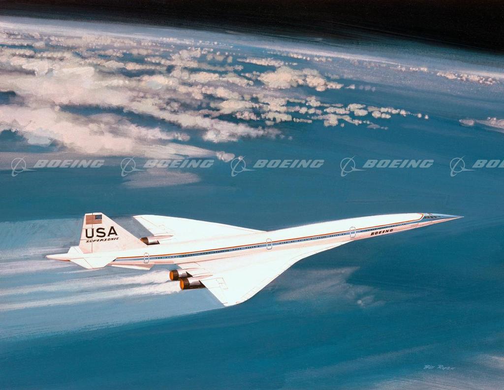 Boeing Images - Artist's Concept Boeing SST in Flight