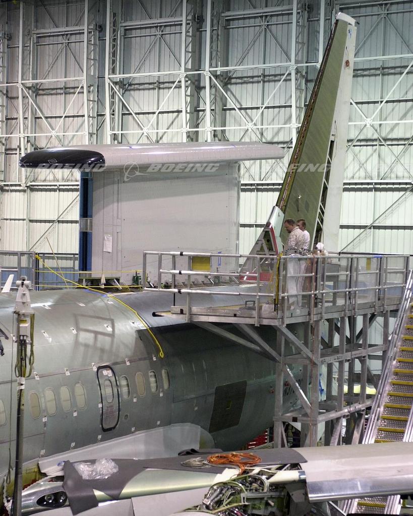 Boeing Images - Installation of MESA Antenna on First Wedgetail Aircraft