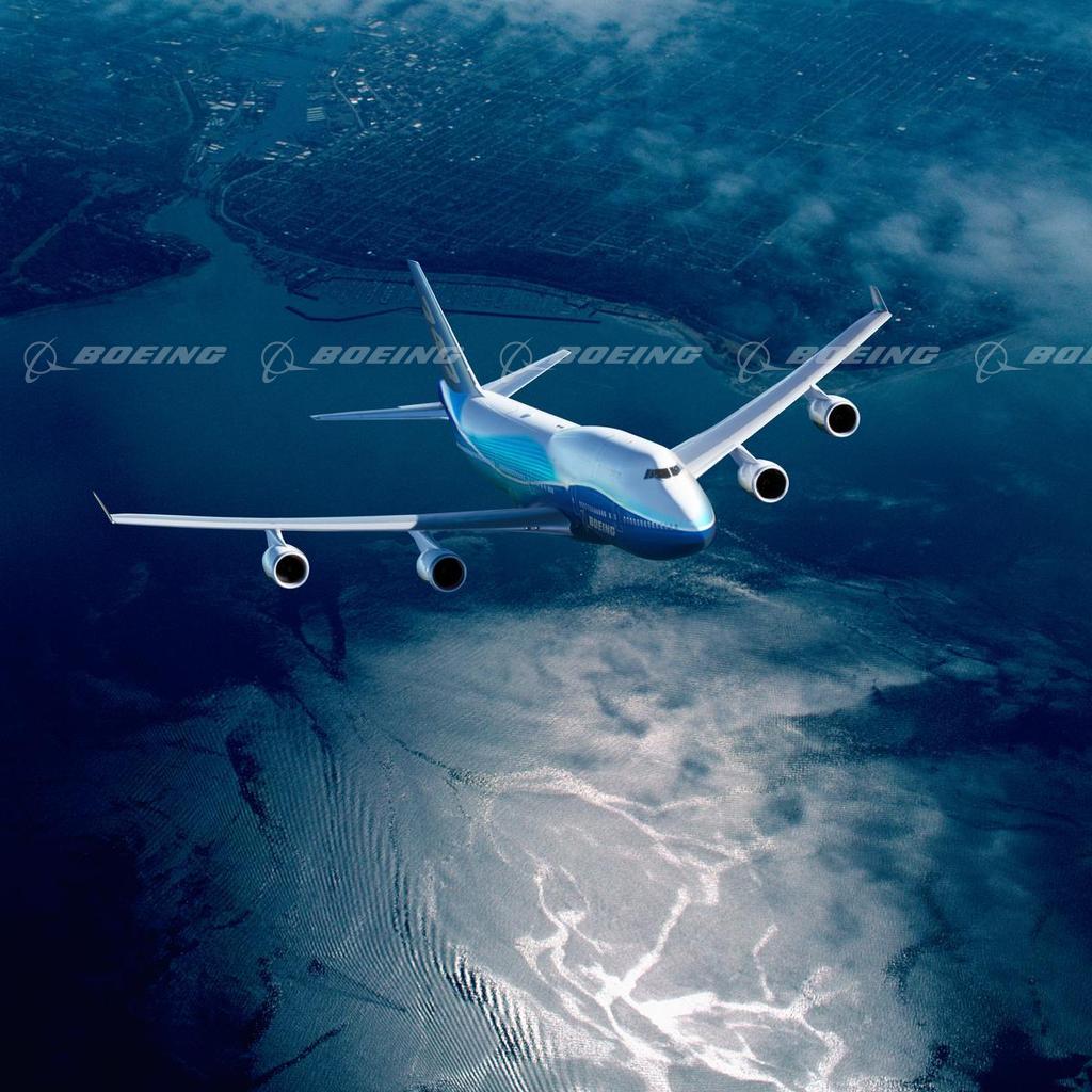 Boeing Images - 747-400 in New Boeing Livery in Climbs into the Sky