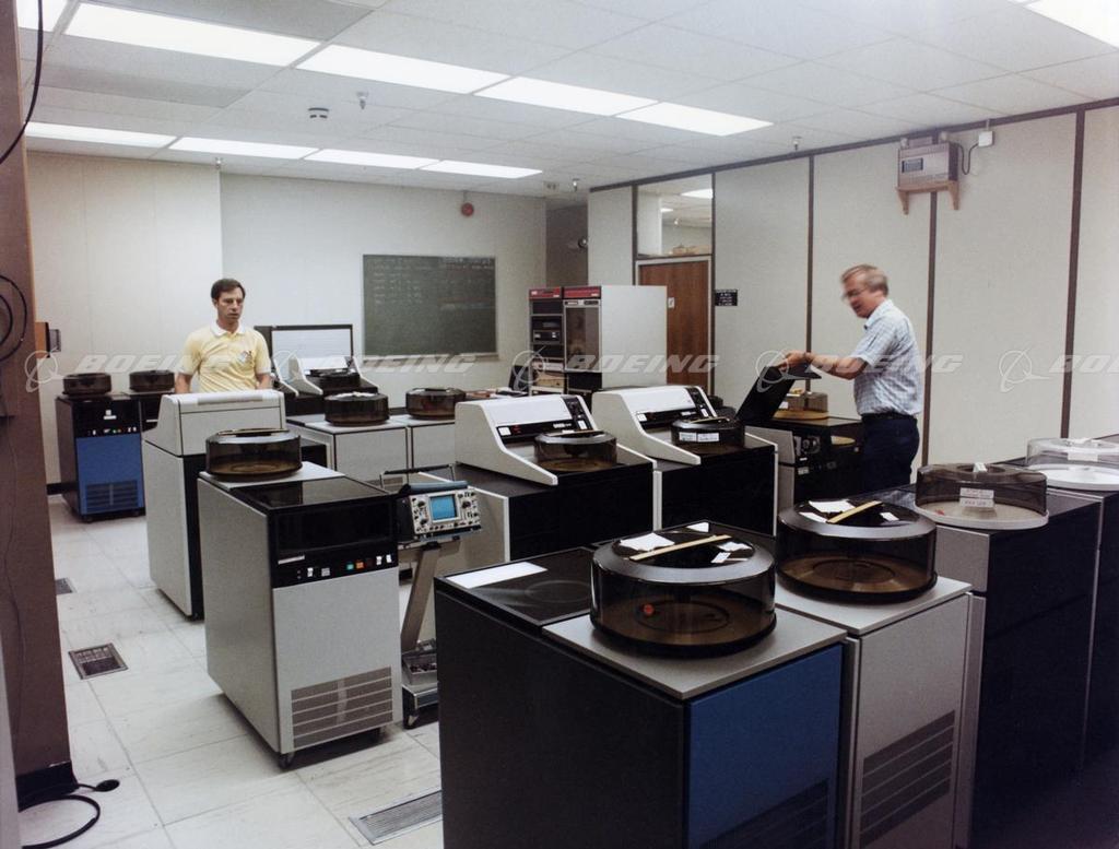 Boeing Images - Data Computers at Boeing's Flight Test Facility, circa 1980