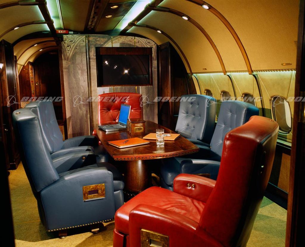 Boeing Images - Boeing Corporate Jet Conference Room