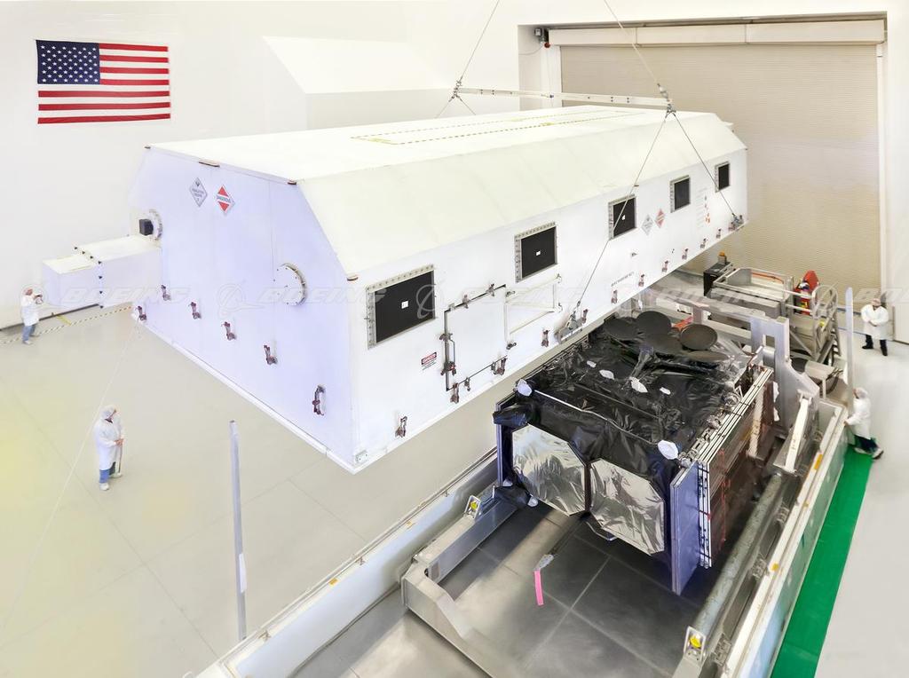 Boeing Images - Boeing Wideband Global SATCOM Containerization Process