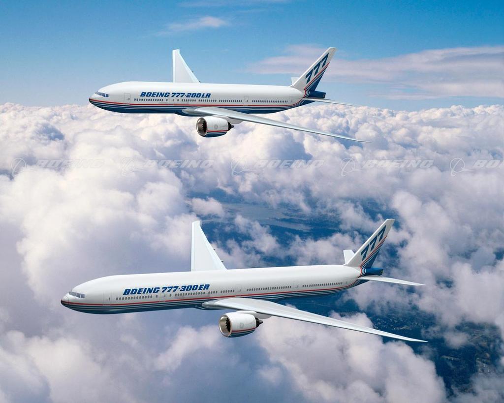 Boeing Images - 777-200LR and 777-300ER in Flight