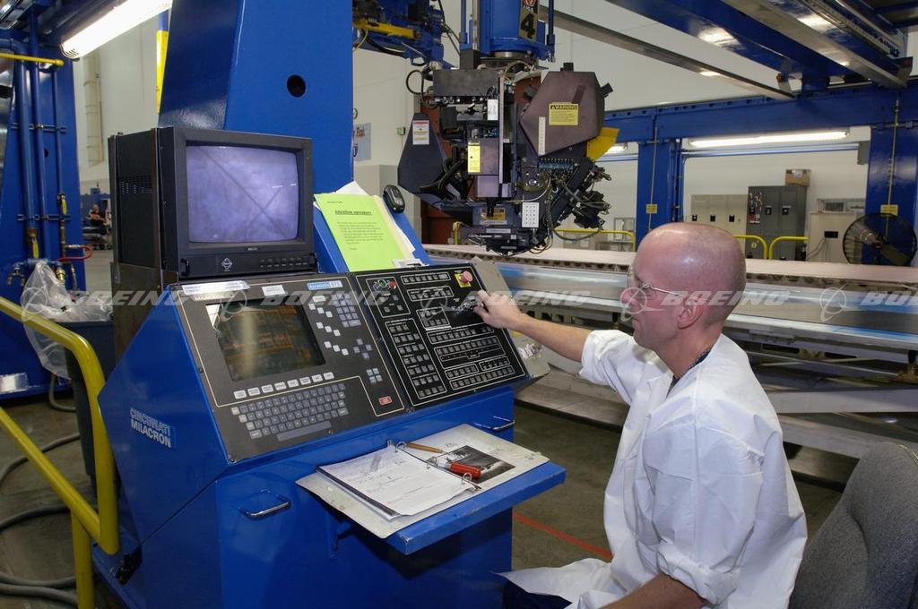 Boeing Images - Control Panel for Automatic Tape Lay-up Machine
