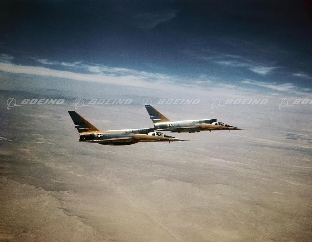 Boeing Images - Two F-107 Ultra Sabres in Flight