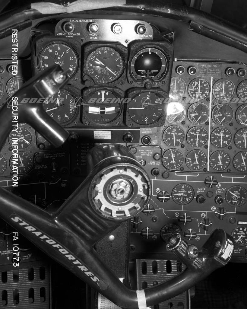 Boeing Images - YB-52 Stratofortress Pilot's Instruments with Yoke