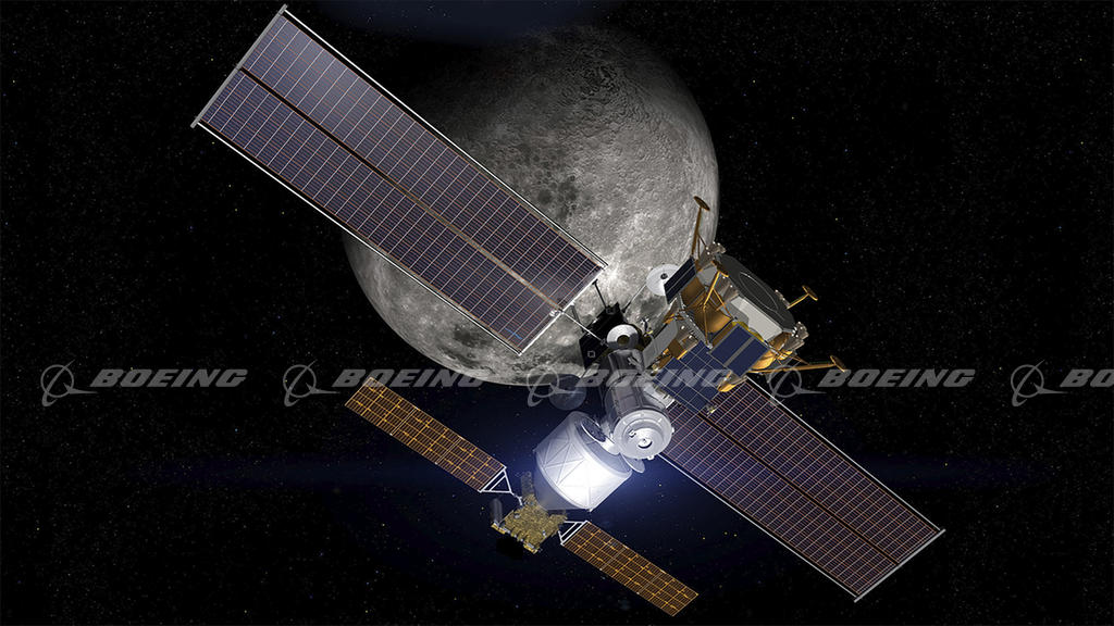 Boeing Images - Boeing Human Lander System docked with Gateway