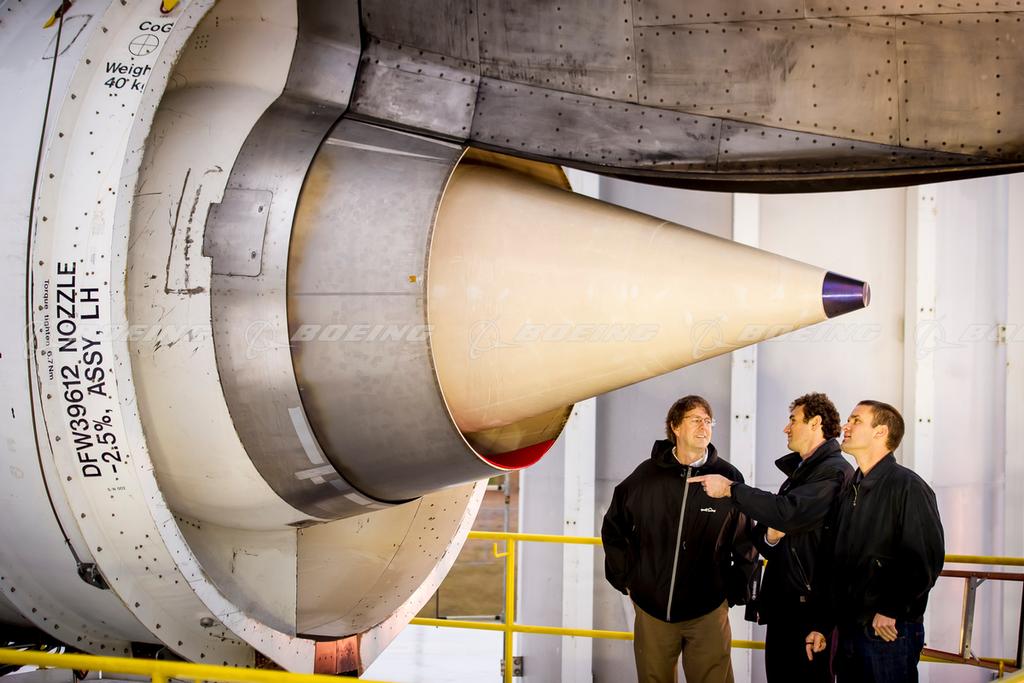 Boeing Images - Ground Testing of a CMC Engine Exhaust Nozzle on R-R ...
