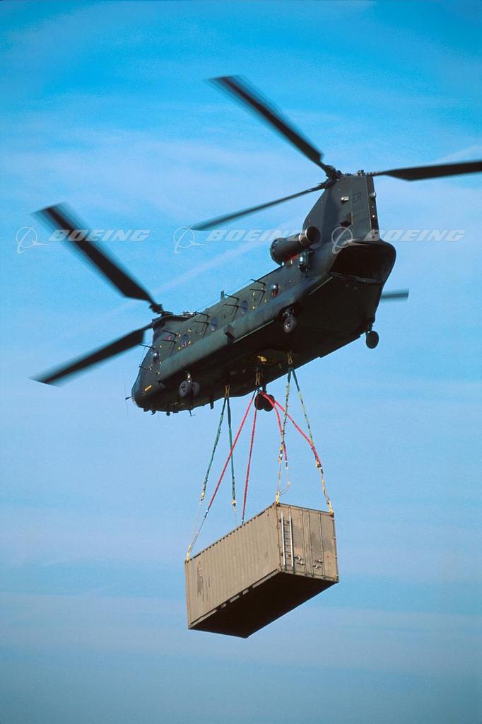 Boeing Images - CH-47D Chinook Lifts Cargo Container