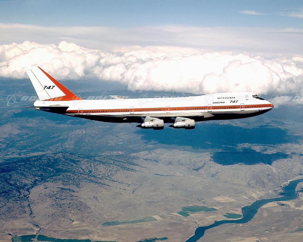 Boeing Images - 747-100 Posing as a 747-200 in Flight