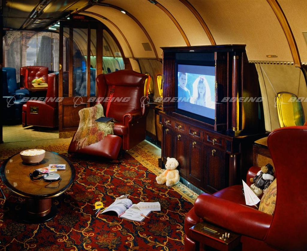 Boeing Images - Boeing Corporate Jet Plush Passenger Cabin