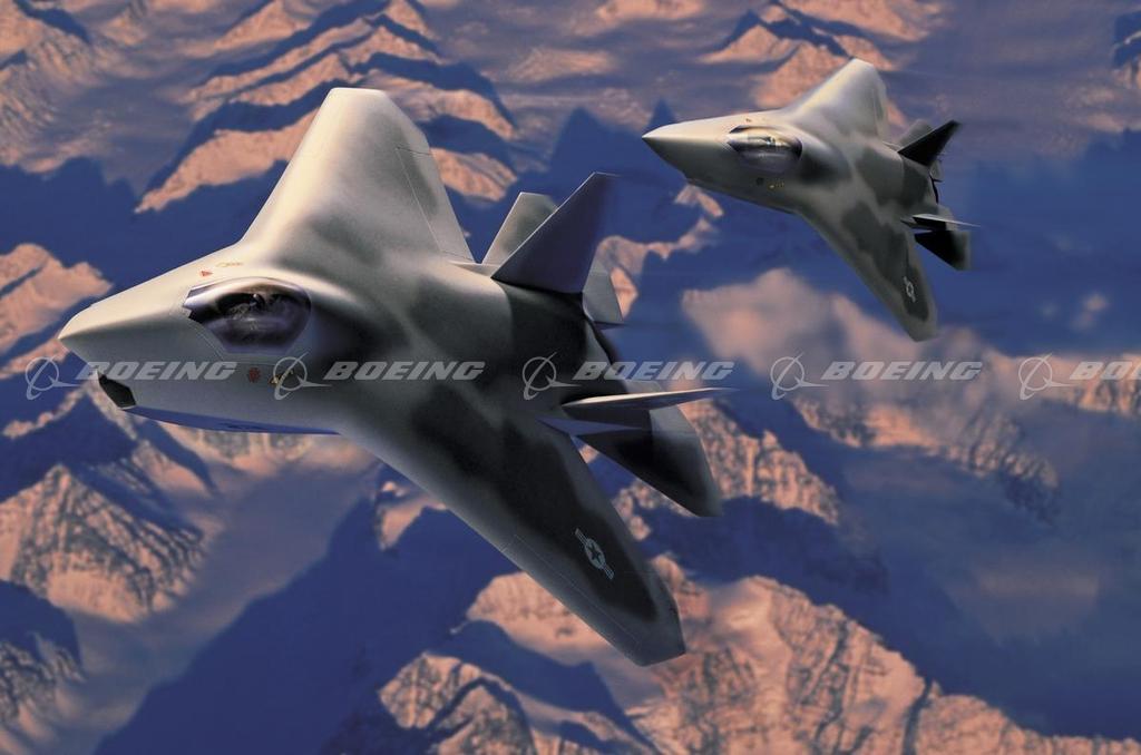 Boeing Images - Boeing Proposed X-32 Joint Strike Fighters in Flight