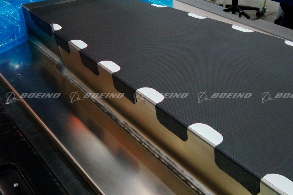 Boeing Images - Carbon Fiber Composites Marked with a Laser Projection ...