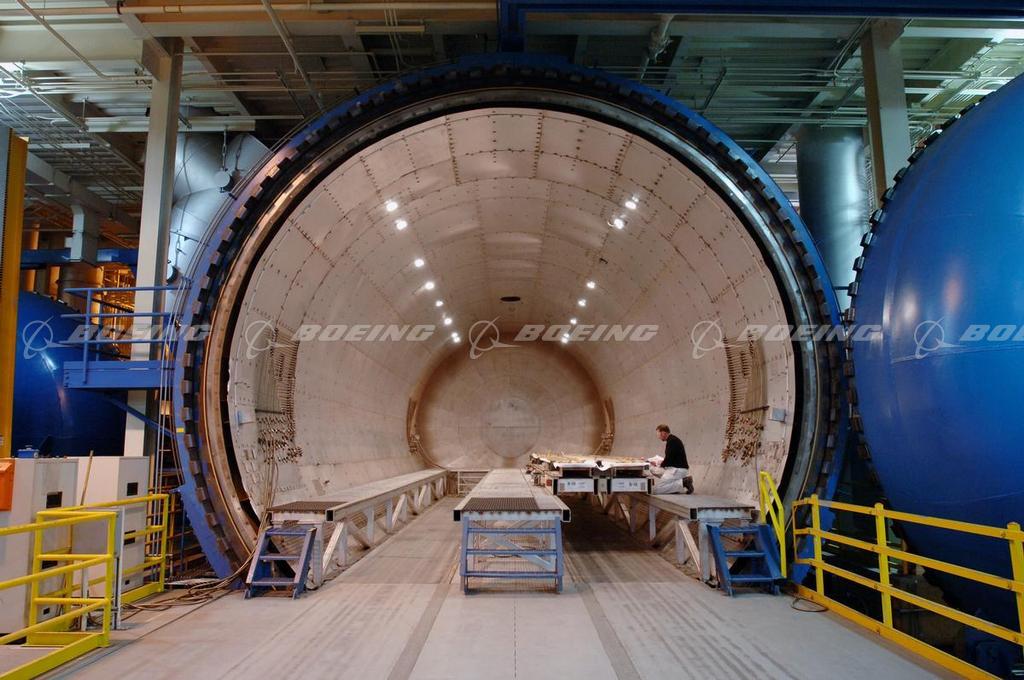 Boeing Images - Massive Autoclave for Curing Composite Materials