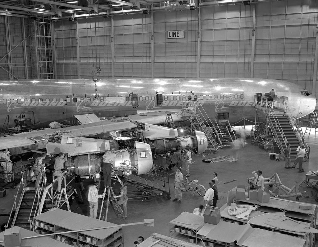 Boeing Images - First 707 Engine Installation