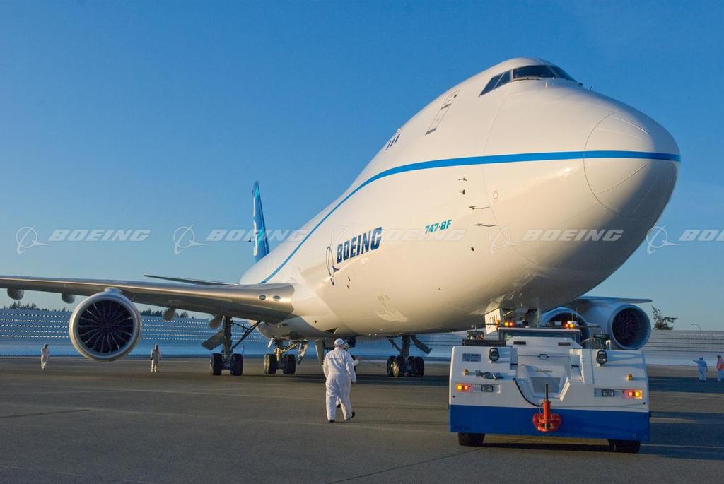 Boeing Images - 747-8F on the Everett flight ramp