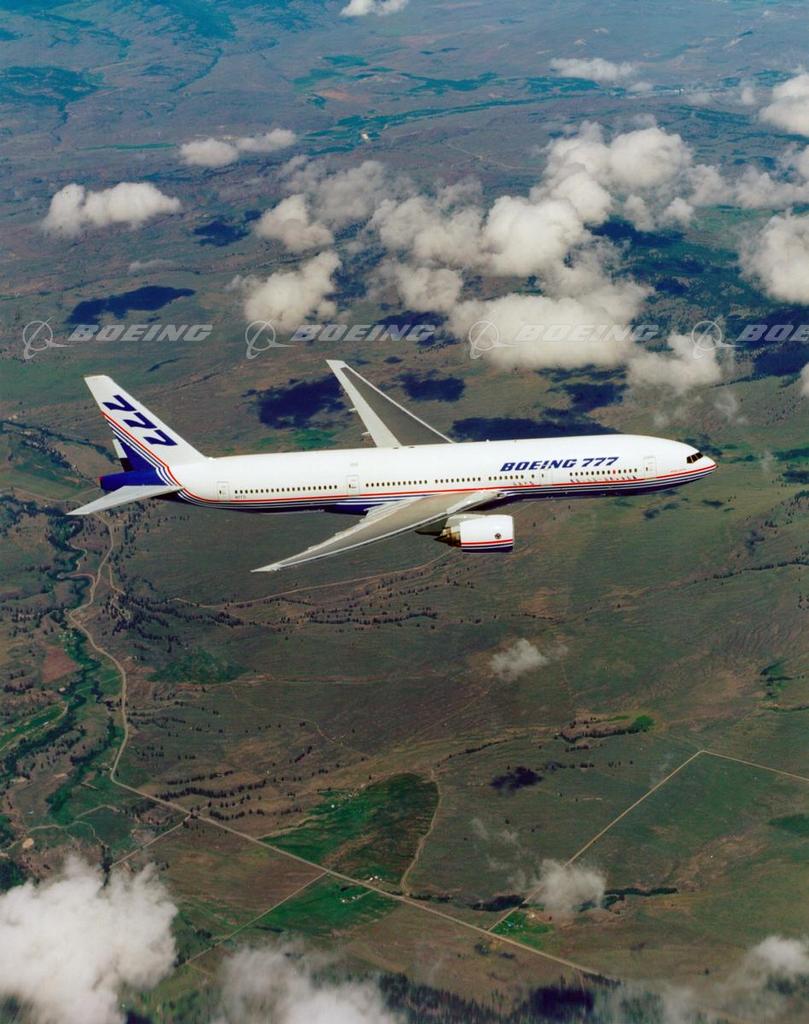 Boeing Images - First 777-200 in Flight