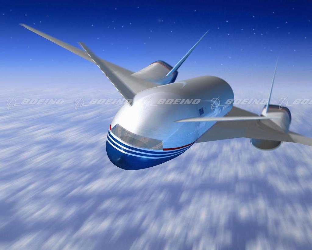 Boeing Images - Boeing Sonic Cruiser with Angled Canards in Flight