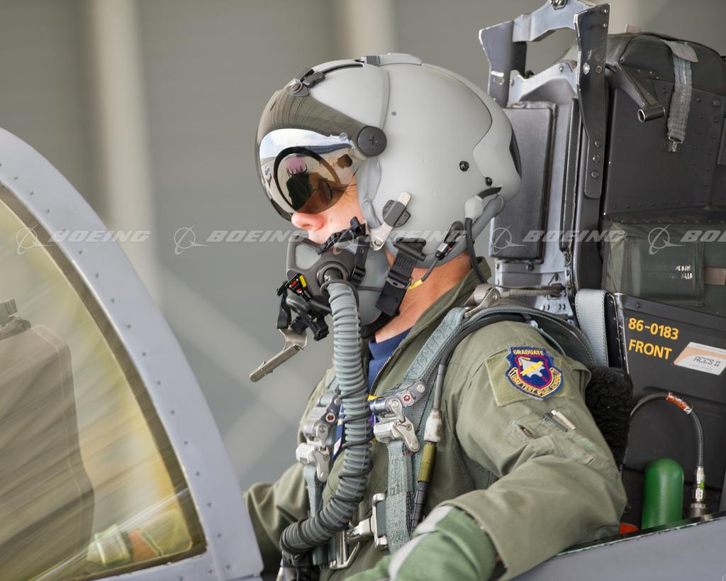 Boeing Images - F-15 Silent Eagle Pilot Wearing JHMCS