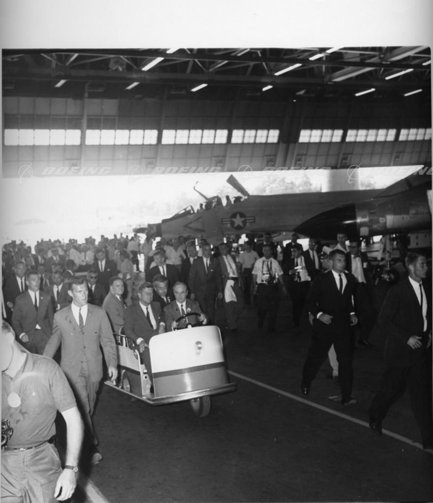 Boeing Images - John F. Kennedy Tour at McDonnell Aircraft Corporation