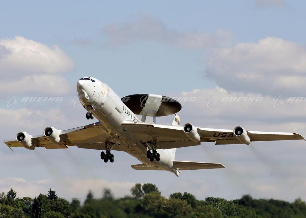 Boeing Images - E-3 AWACS Takes Off from Boeing Field