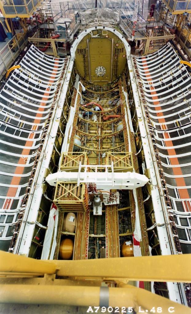 Boeing Images - Space Shuttle Orbiter Cargo Bay in Assembly