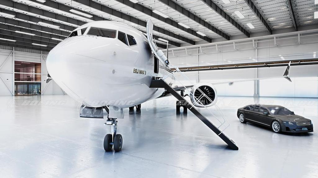 Boeing Images - Boeing BBJ Max 9 in Hanger