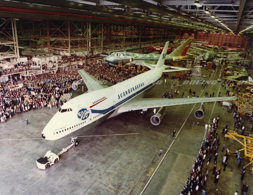 Boeing Images - Factory Roll Out of 500th Boeing 747