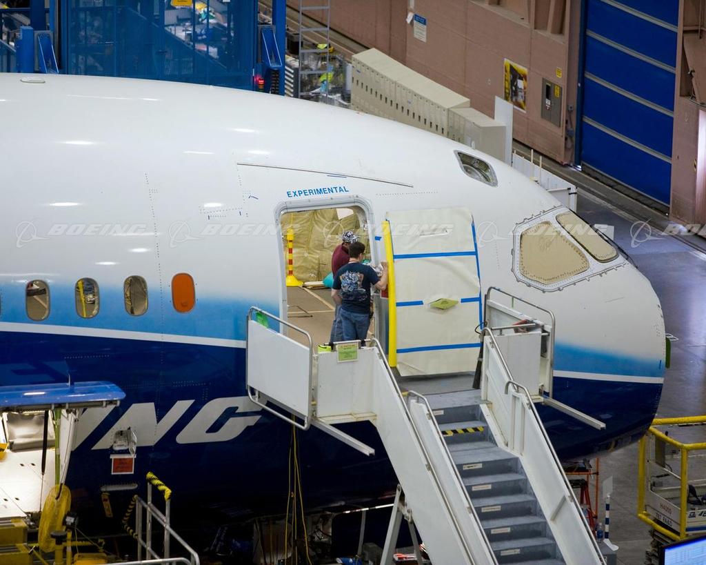 Boeing Images - First 787 Dreamliner on the Assembly Line