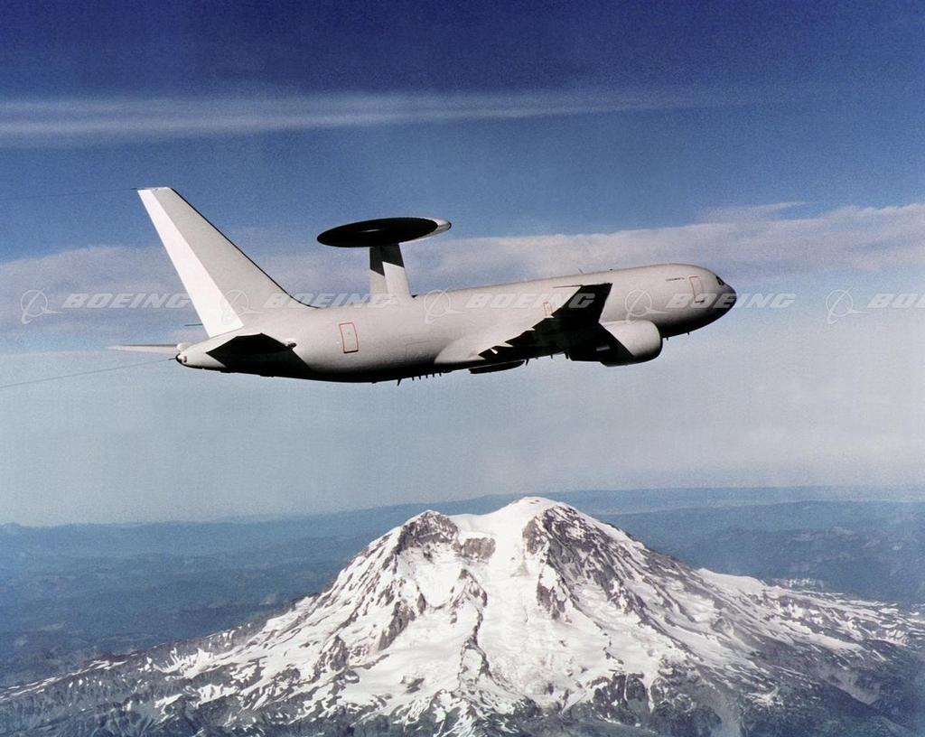 Boeing Images - E-767 AWACS over Mt. Rainier