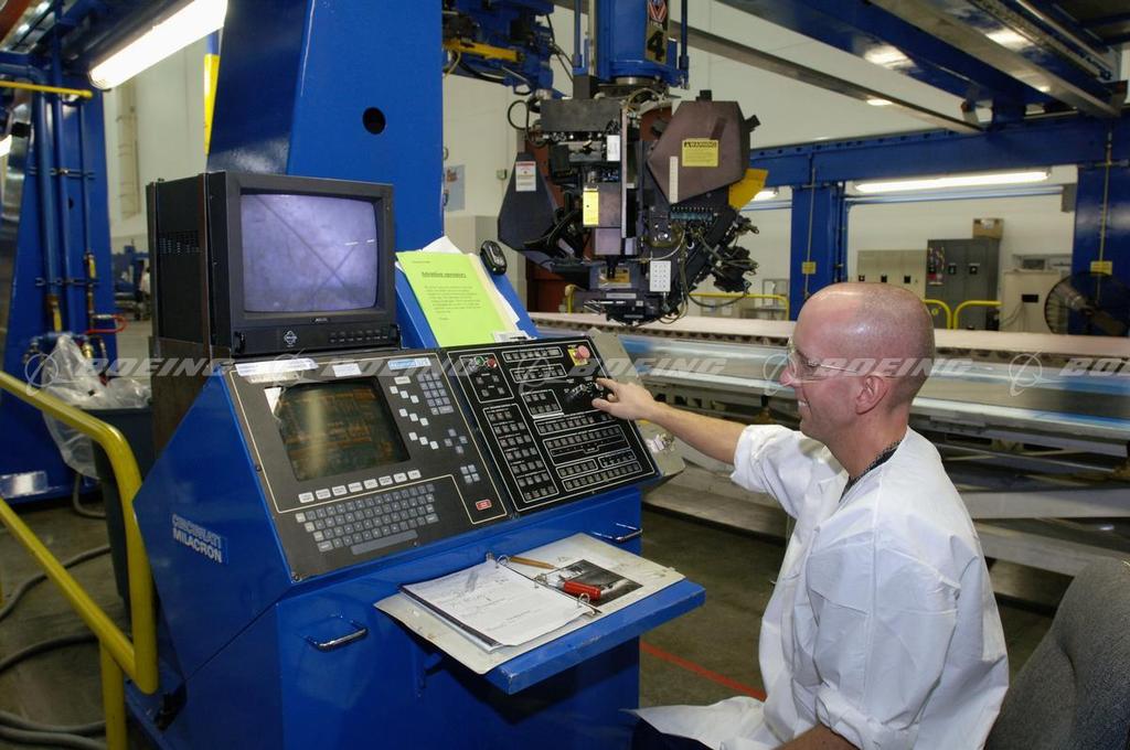 Boeing Images - Control Panel for Automatic Tape Lay-up Machine