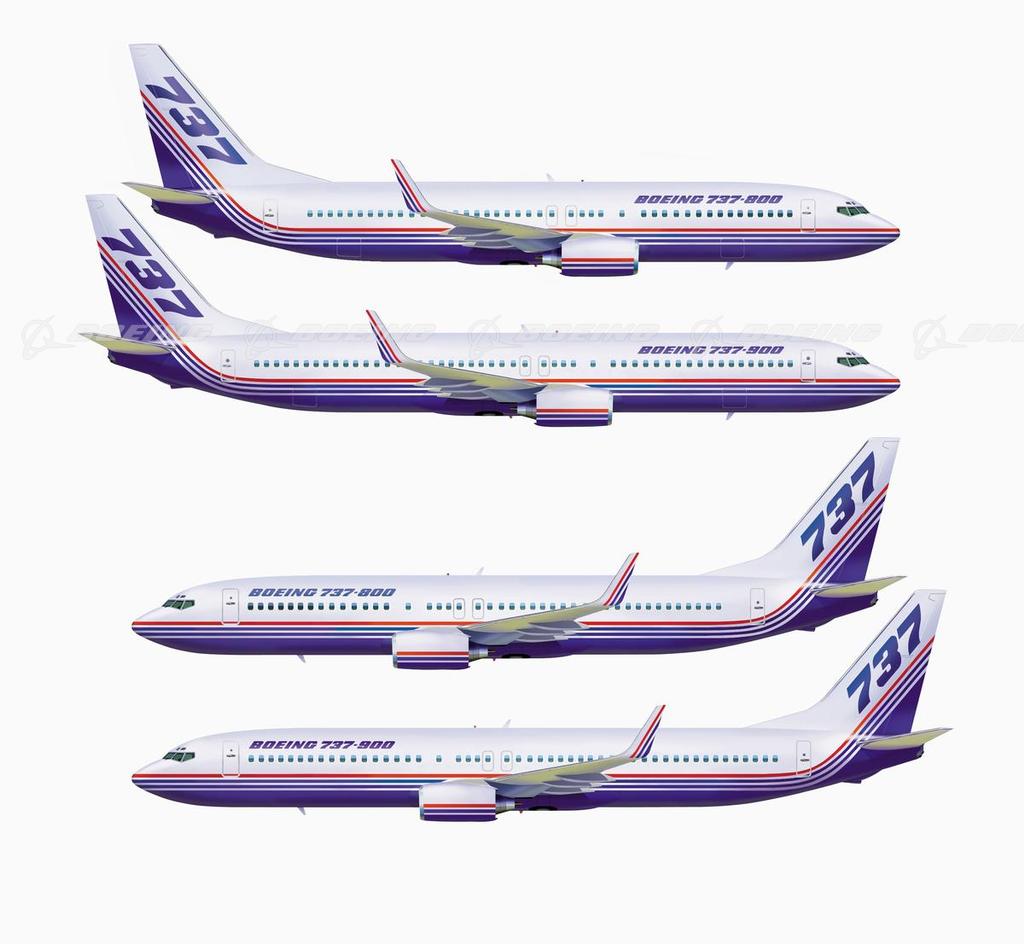 Boeing Images - 737-800 and 737-900 in 1981 Boeing Red, White and Blue ...