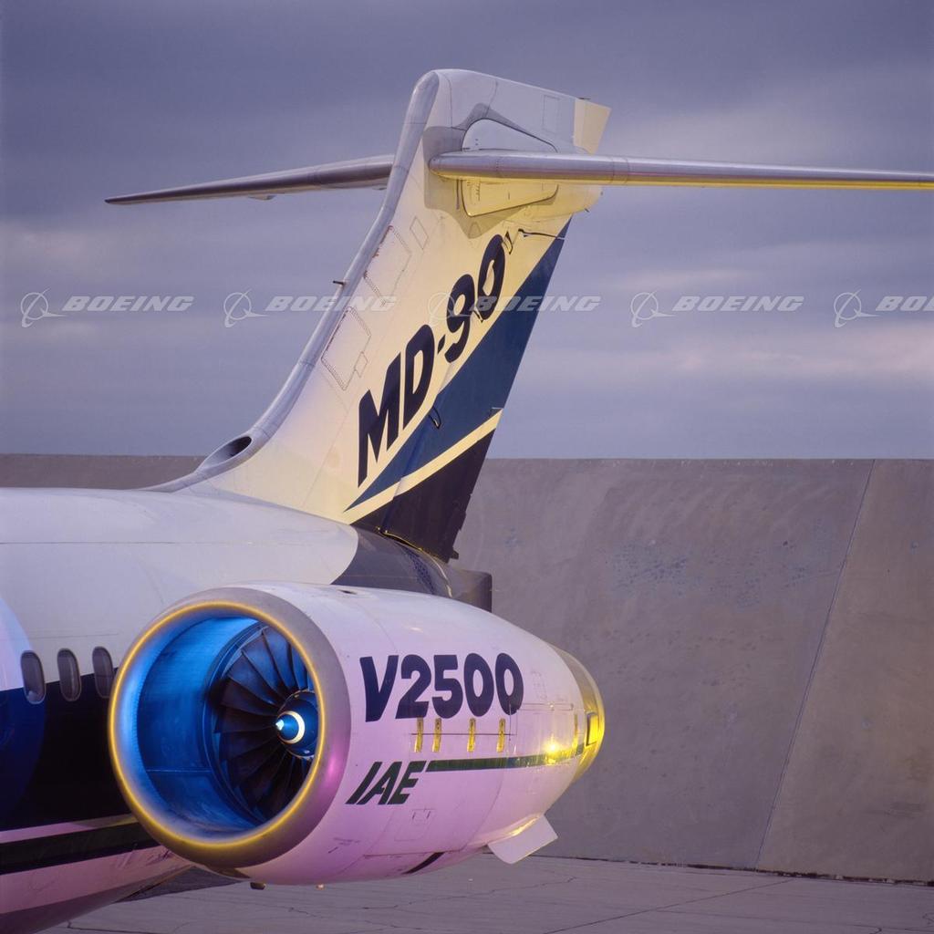 Boeing Images - MD-90 Engine and Tail Section
