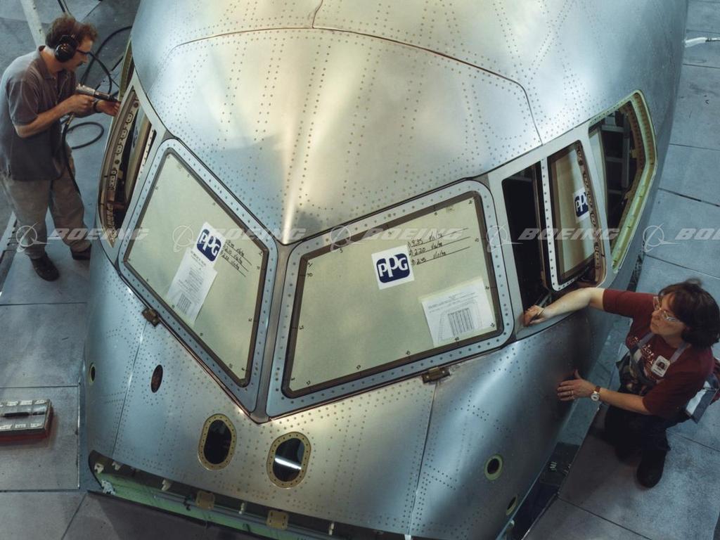 Boeing Images - First 757-300 Nose Assembly