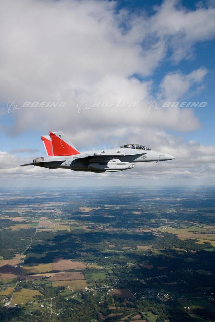 Boeing Images - EA-18 Growler First Flight with Electronic Jamming Pods