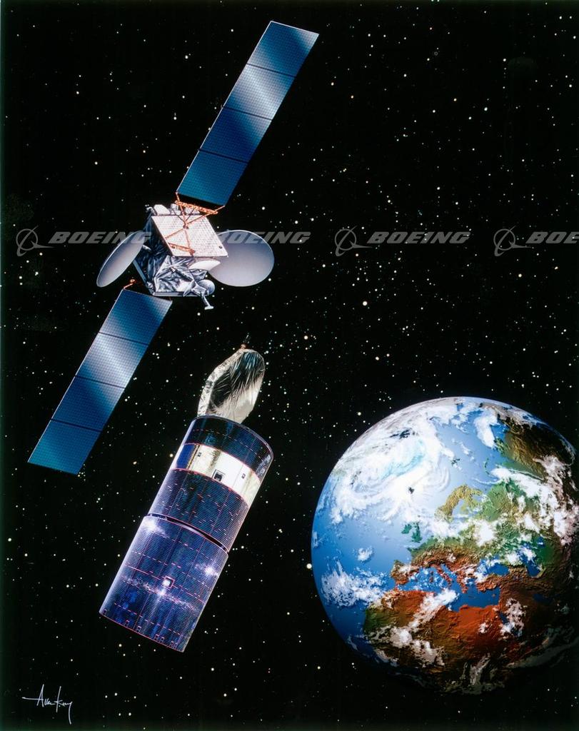 Boeing Images - 601 ASTRA 2A and 376HP ASTRA 2D in Orbit Above the ...