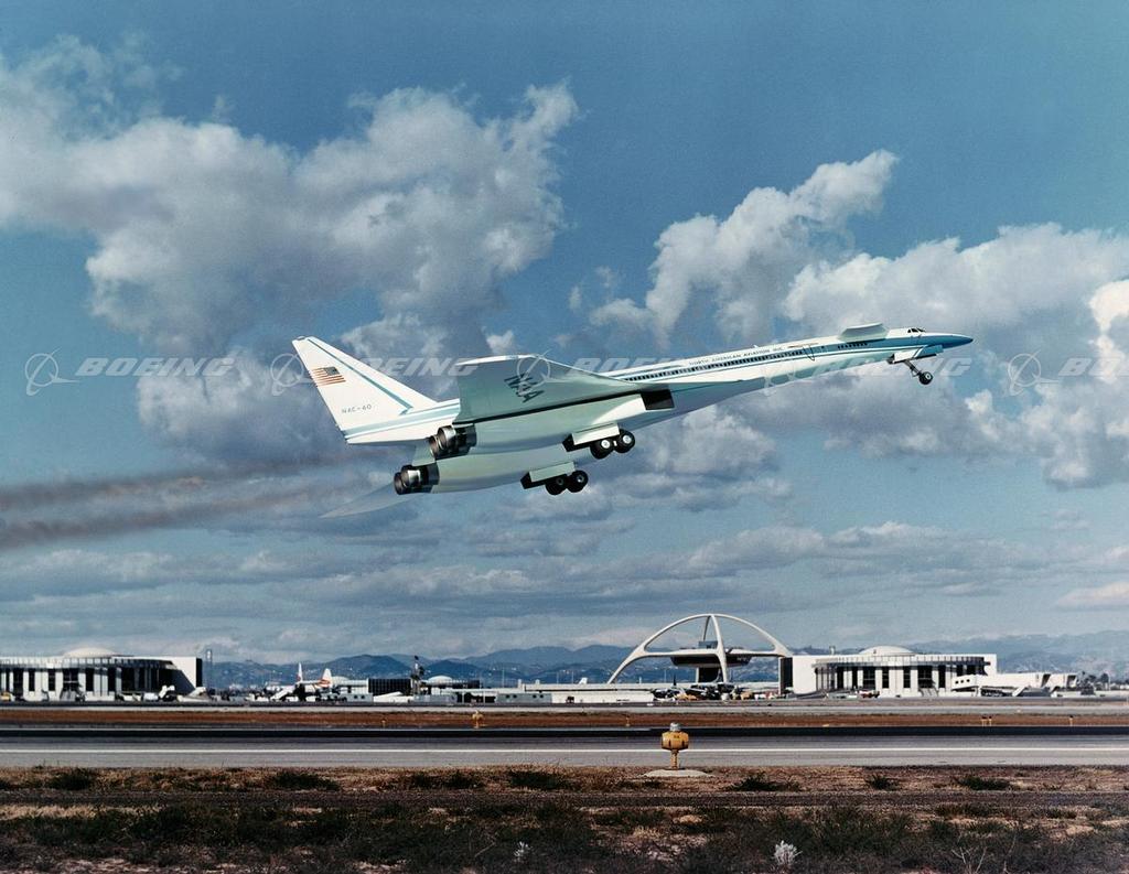 Boeing Images - North American SST Concept Taking Off from LAX