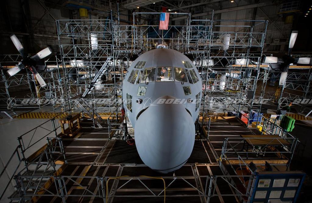 Boeing Images - Boeing C-130 AMP in Hangar