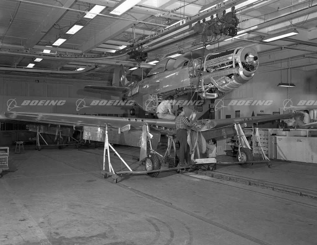 Boeing Images - P-51D Mustang Fuselage Wing Join